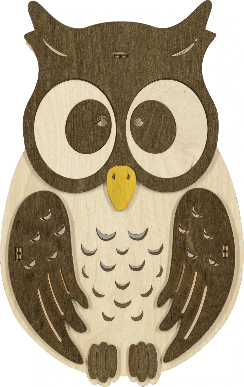 Eulen Fensterbild aus Holz
