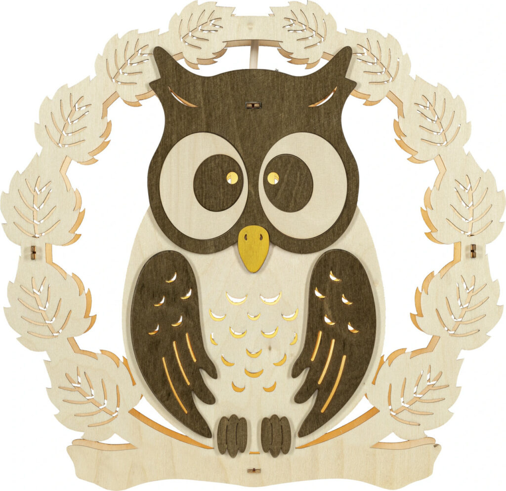 Eulenfensterbild aus Holz| Erzgebirge | WEIGLA