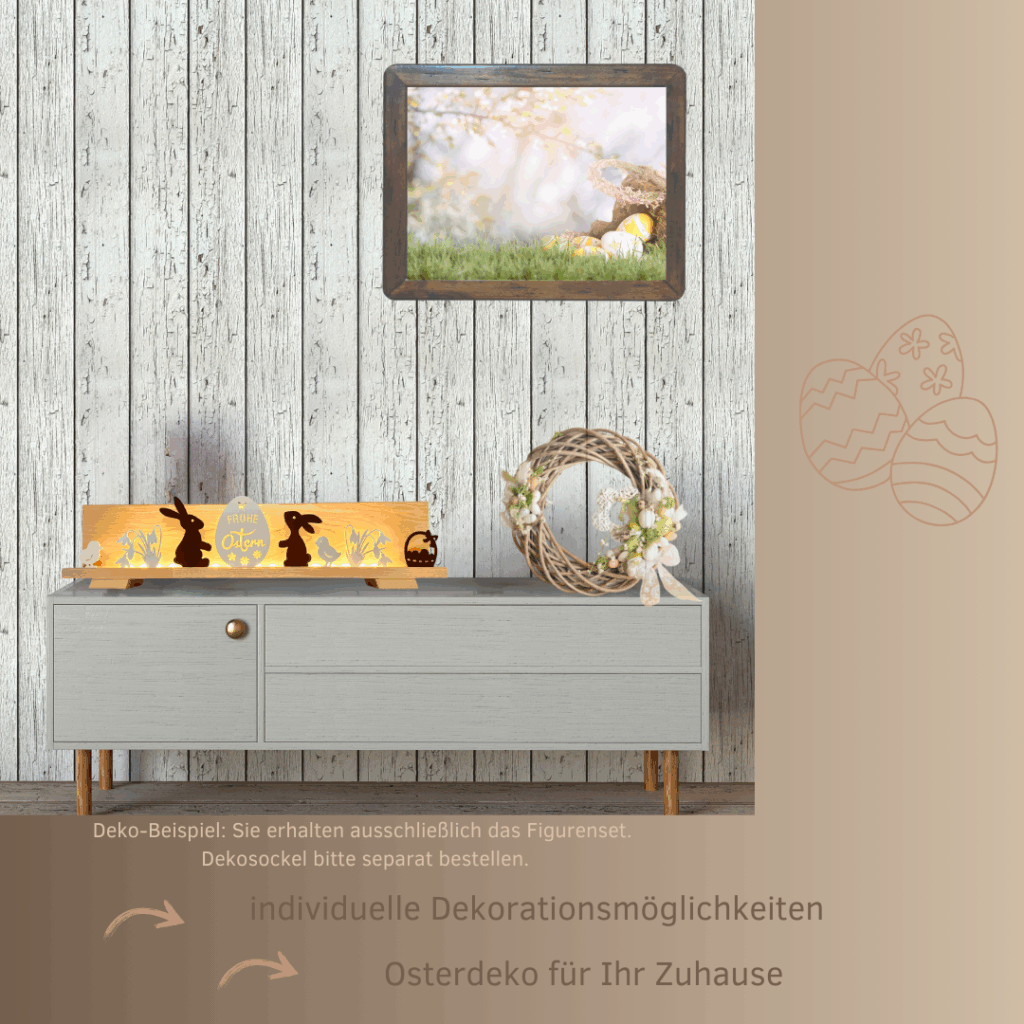 Easter figurine set for decorative base | WEIGLA | Erzgebirge